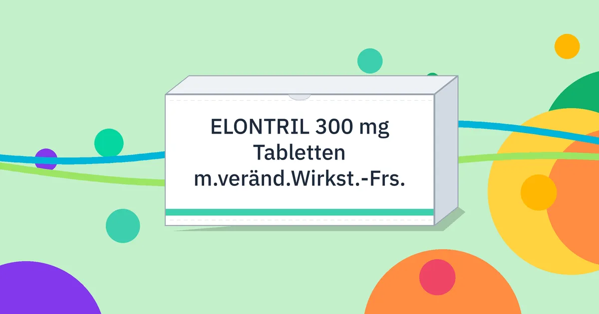 Symbolbild: Packung mit der Aufschrift ELONTRIL 300 mg Tabletten m.veränd.Wirkst.-Frs. (PZN 05467837) – Verfügbarkeit und Bezug in Apotheken in Frankfurt am Main