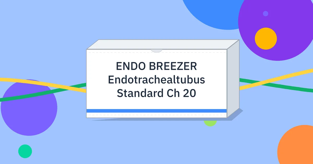 Symbolbild: Packung mit der Aufschrift ENDO BREEZER Endotrachealtubus Standard Ch 20 (PZN 16783671) – Verfügbarkeit und Bezug in Apotheken in Frankfurt am Main