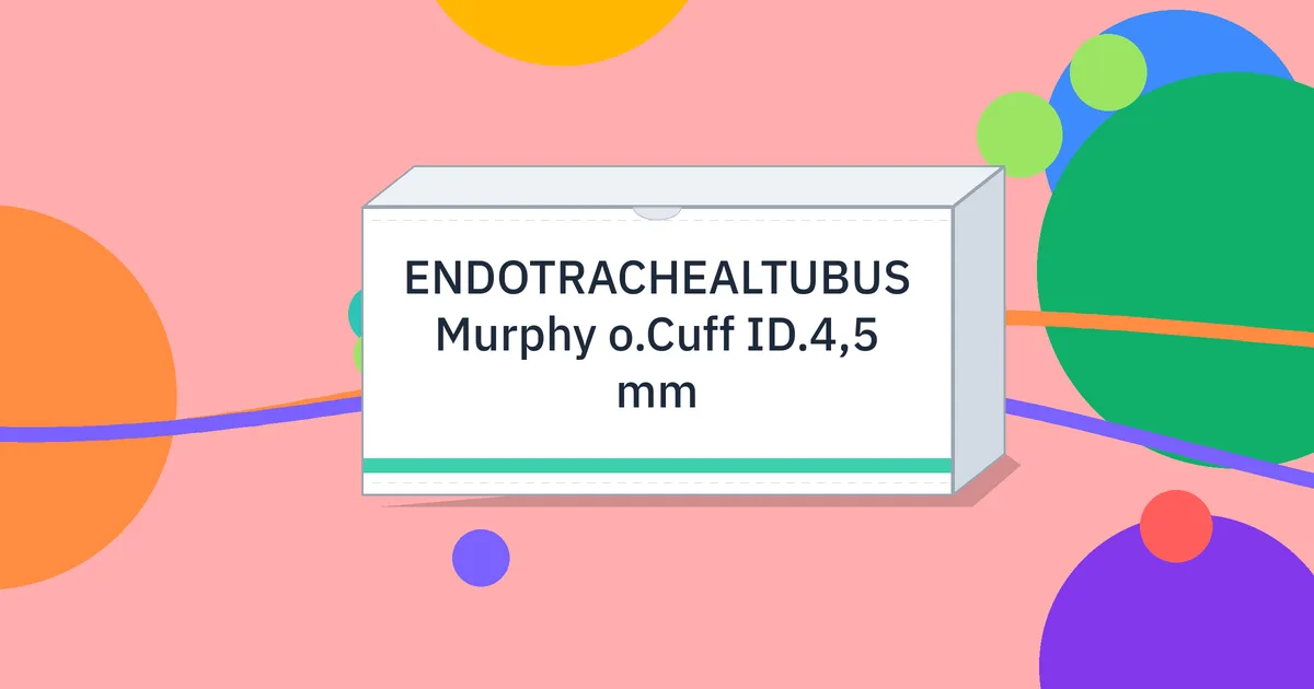 Symbolbild: Packung mit der Aufschrift ENDOTRACHEALTUBUS Murphy o.Cuff ID.4,5 mm (PZN 07217820) – Verfügbarkeit und Bezug in Apotheken in Frankfurt am Main