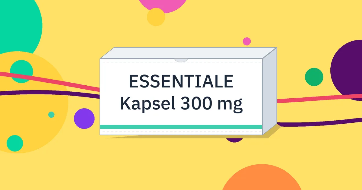 Symbolbild: Packung mit der Aufschrift ESSENTIALE Kapsel 300 mg (PZN 15191419) – Verfügbarkeit und Bezug in Apotheken in Frankfurt am Main