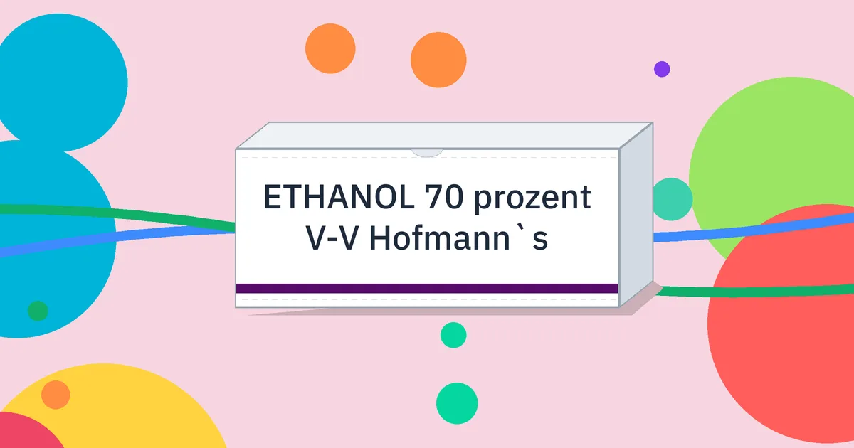 Symbolbild: Packung mit der Aufschrift ETHANOL 70 prozent V-V Hofmann`s (PZN 04775778) – Verfügbarkeit und Bezug in Apotheken in Frankfurt am Main