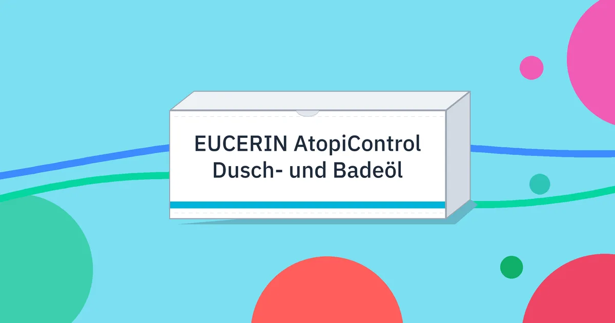 Symbolbild: Packung mit der Aufschrift EUCERIN AtopiControl Dusch- und Badeöl (PZN 08454775) – Verfügbarkeit und Bezug in Apotheken in Frankfurt am Main