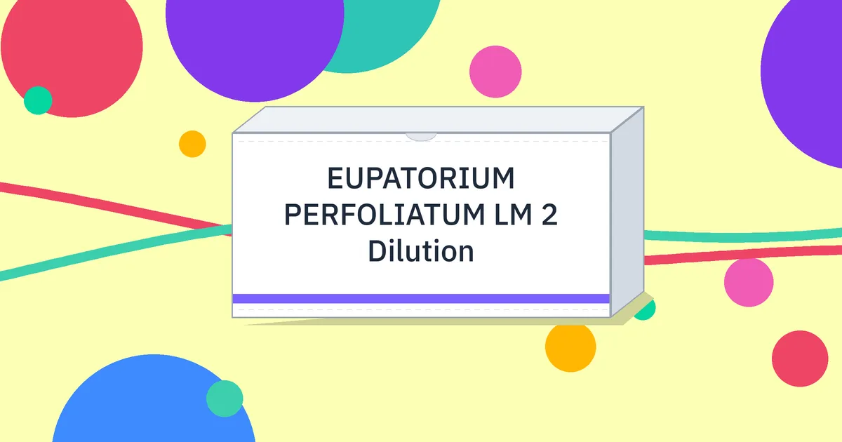 Symbolbild: Packung mit der Aufschrift EUPATORIUM PERFOLIATUM LM 2 Dilution (PZN 12846104) – Verfügbarkeit und Bezug in Apotheken in Frankfurt am Main