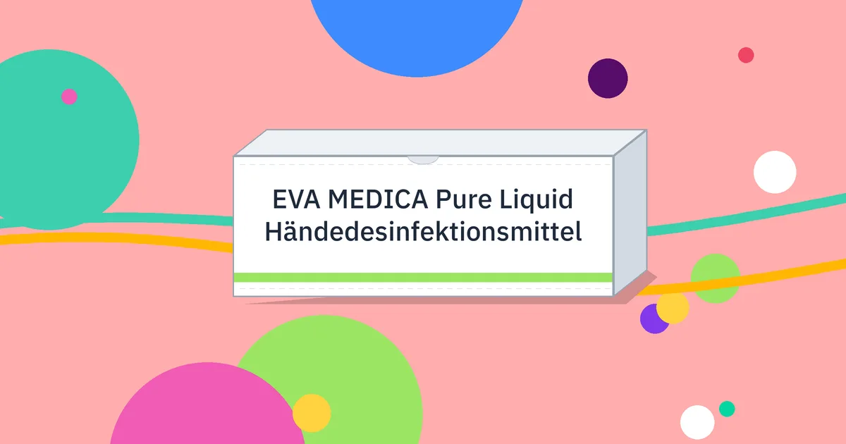 Symbolbild: Packung mit der Aufschrift EVA MEDICA Pure Liquid Händedesinfektionsmittel (PZN 20510861) – Verfügbarkeit und Bezug in Apotheken in Frankfurt am Main