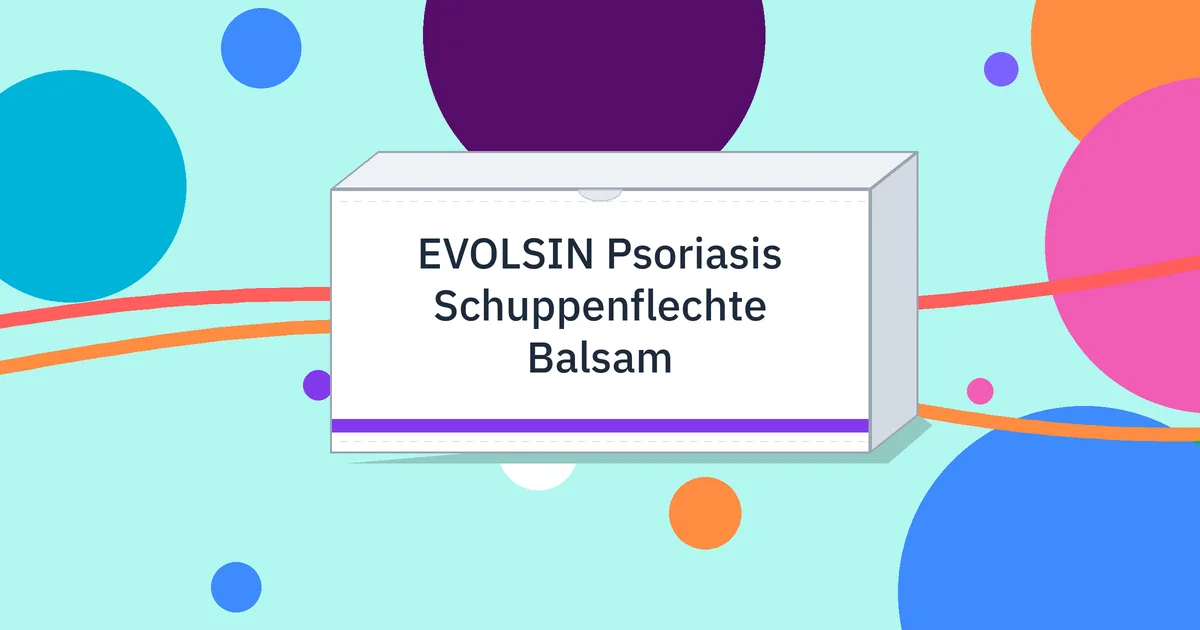 Symbolbild: Packung mit der Aufschrift EVOLSIN Psoriasis Schuppenflechte Balsam (PZN 16357193) – Verfügbarkeit und Bezug in Apotheken in Frankfurt am Main