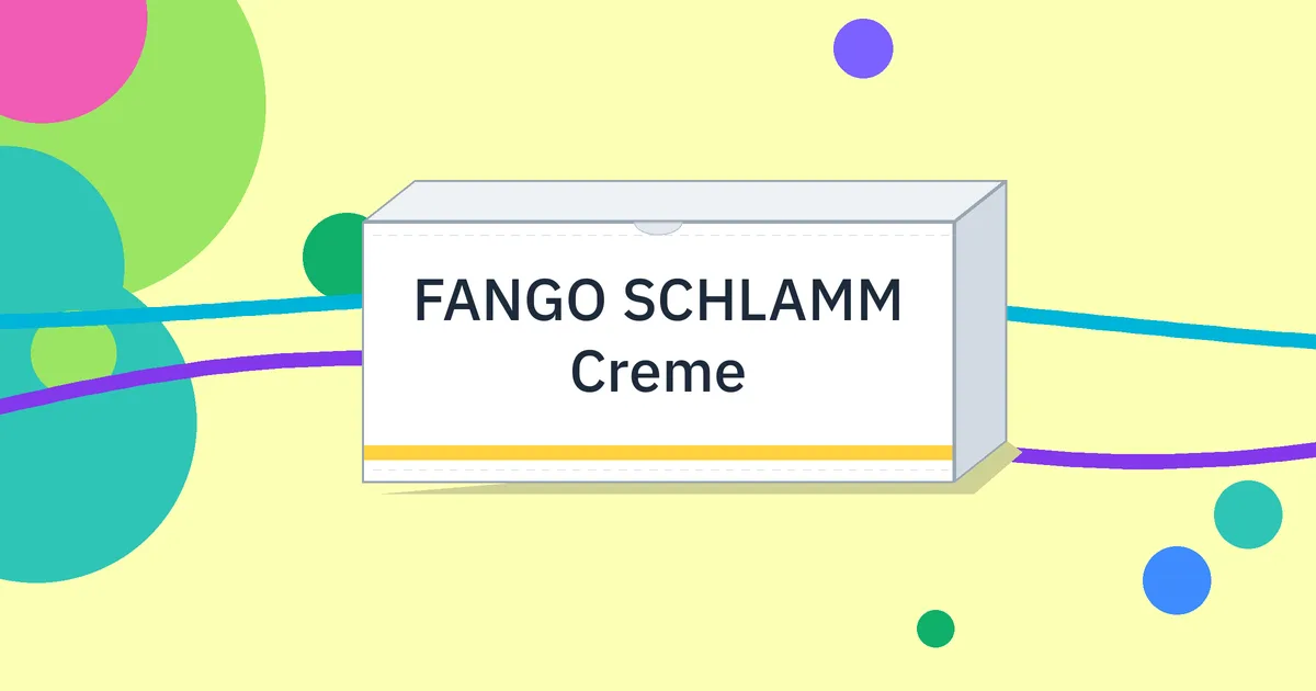 Symbolbild: Packung mit der Aufschrift FANGO SCHLAMM Creme (PZN 06827976) – Verfügbarkeit und Bezug in Apotheken in Frankfurt am Main