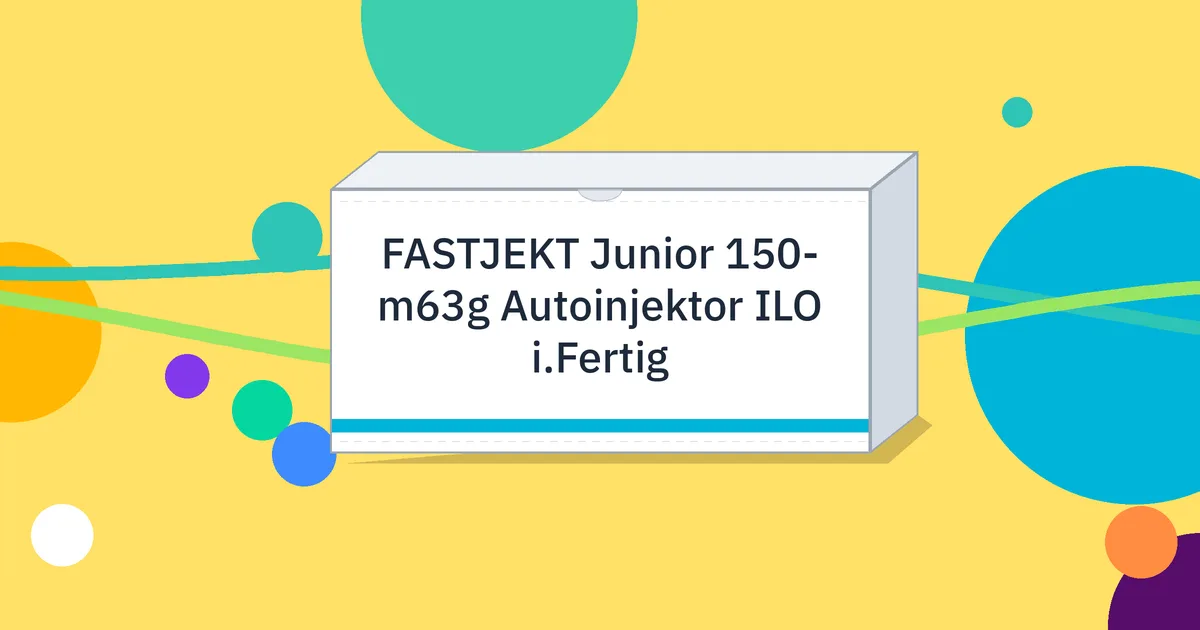 Symbolbild: Packung mit der Aufschrift FASTJEKT Junior 150-m63g Autoinjektor ILO i.Fertig (PZN 18771778) – Verfügbarkeit und Bezug in Apotheken in Frankfurt am Main