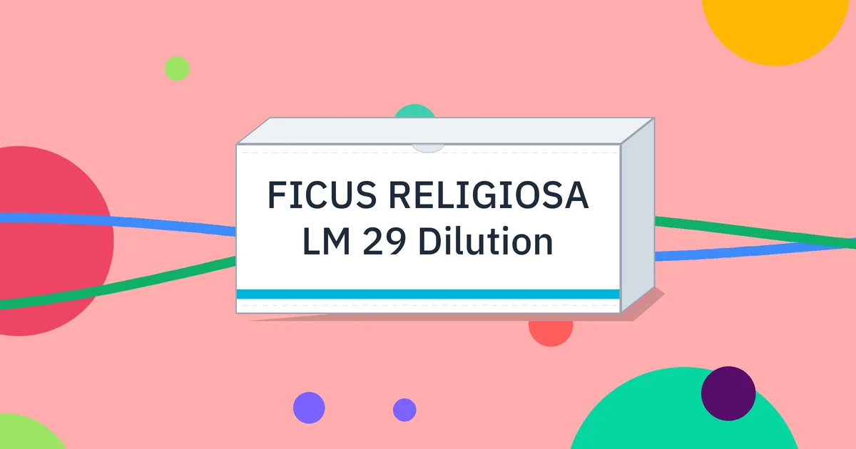 Symbolbild: Packung mit der Aufschrift FICUS RELIGIOSA LM 29 Dilution (PZN 12854150) – Verfügbarkeit und Bezug in Apotheken in Frankfurt am Main
