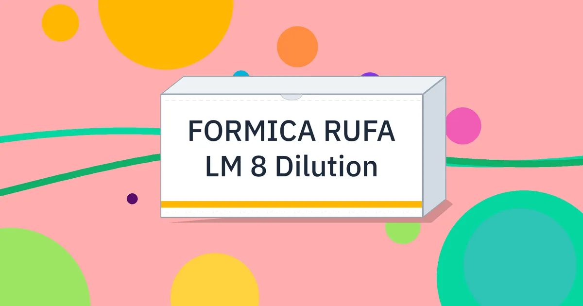 Symbolbild: Packung mit der Aufschrift FORMICA RUFA LM 8 Dilution (PZN 12873957) – Verfügbarkeit und Bezug in Apotheken in Frankfurt am Main