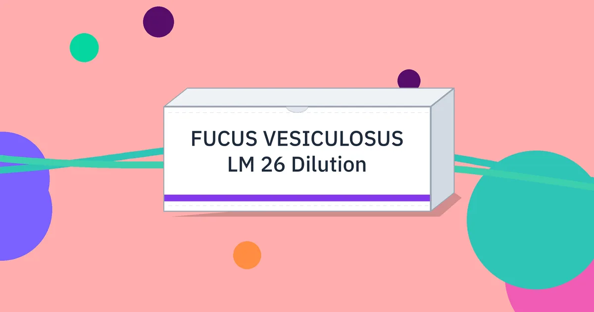 Symbolbild: Packung mit der Aufschrift FUCUS VESICULOSUS LM 26 Dilution (PZN 13493139) – Verfügbarkeit und Bezug in Apotheken in Frankfurt am Main