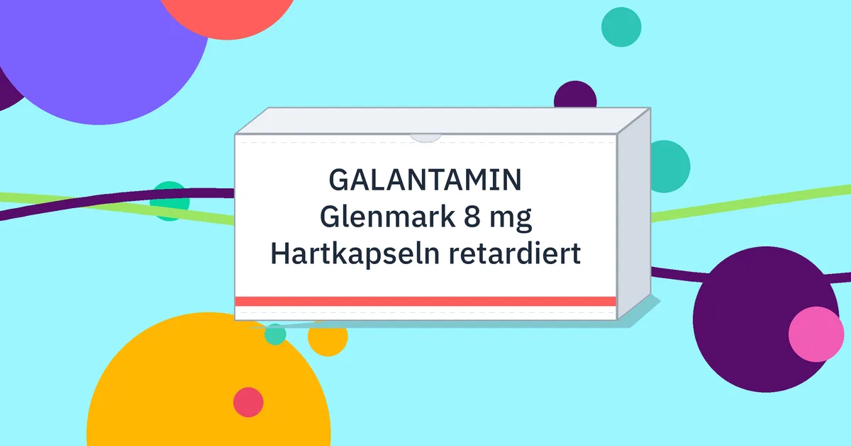 Symbolbild: Packung mit der Aufschrift GALANTAMIN Glenmark 8 mg Hartkapseln retardiert (PZN 14135413) – Verfügbarkeit und Bezug in Apotheken in Frankfurt am Main