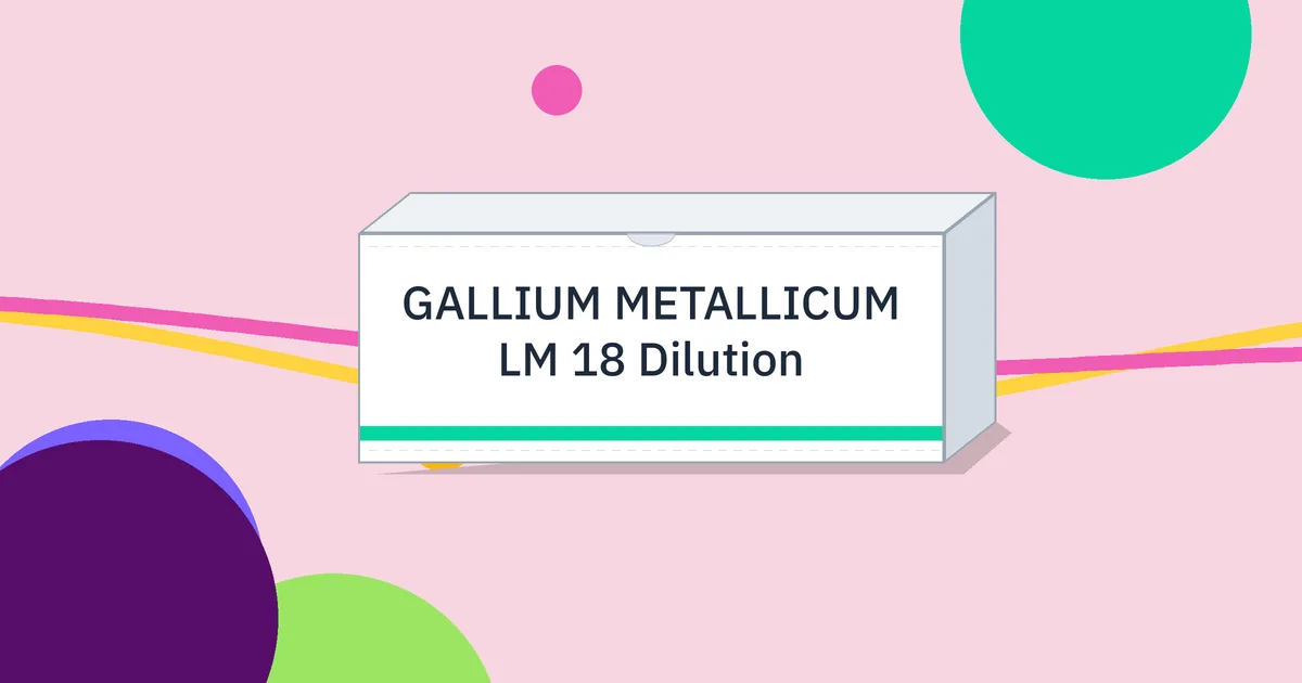 Symbolbild: Packung mit der Aufschrift GALLIUM METALLICUM LM 18 Dilution (PZN 12874951) – Verfügbarkeit und Bezug in Apotheken in Frankfurt am Main