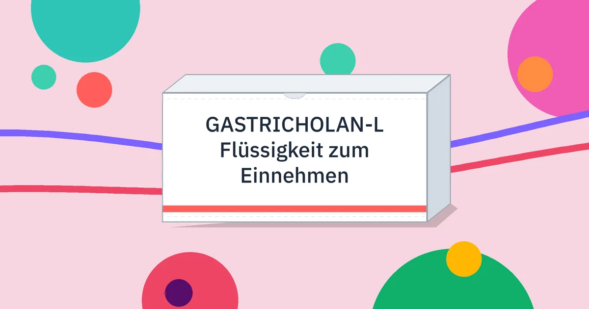 Symbolbild: Packung mit der Aufschrift GASTRICHOLAN-L Flüssigkeit zum Einnehmen (PZN 05503579) – Verfügbarkeit und Bezug in Apotheken in Frankfurt am Main