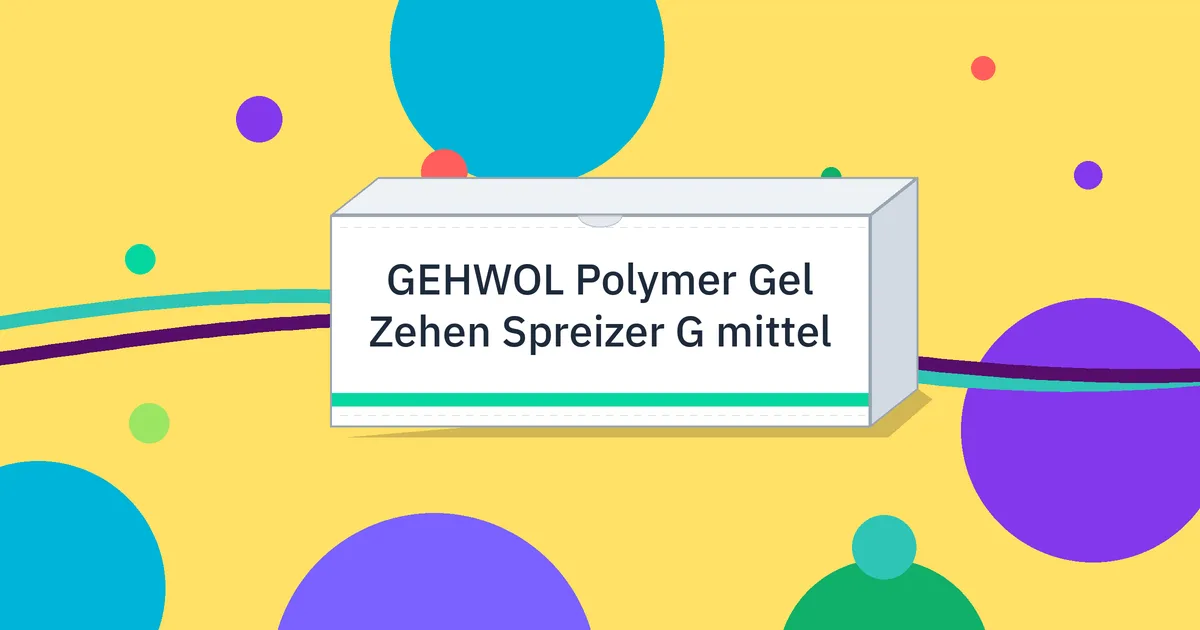 Symbolbild: Packung mit der Aufschrift GEHWOL Polymer Gel Zehen Spreizer G mittel (PZN 01804232) – Verfügbarkeit und Bezug in Apotheken in Frankfurt am Main