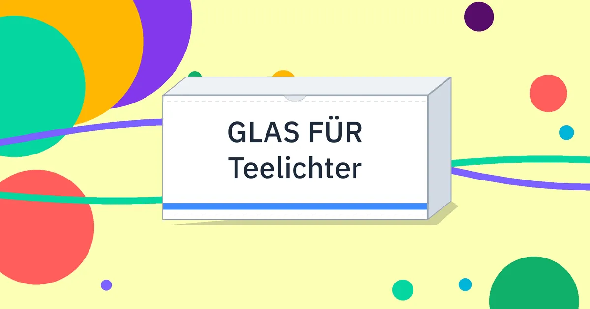 Symbolbild: Packung mit der Aufschrift GLAS FÜR Teelichter (PZN 11299491) – Verfügbarkeit und Bezug in Apotheken in Frankfurt am Main