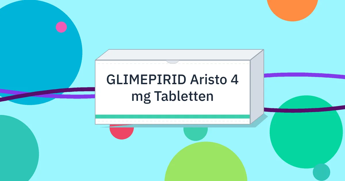 Symbolbild: Packung mit der Aufschrift GLIMEPIRID Aristo 4 mg Tabletten (PZN 07052218) – Verfügbarkeit und Bezug in Apotheken in Frankfurt am Main
