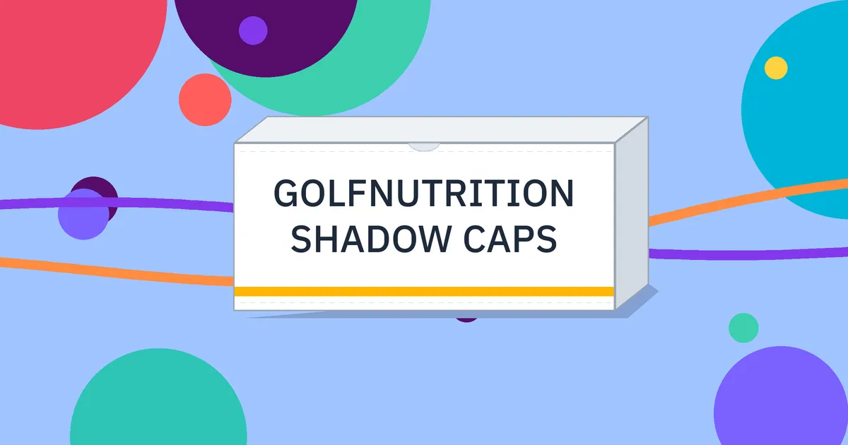 Symbolbild: Packung mit der Aufschrift GOLFNUTRITION SHADOW CAPS (PZN 16023931) – Verfügbarkeit und Bezug in Apotheken in Frankfurt am Main