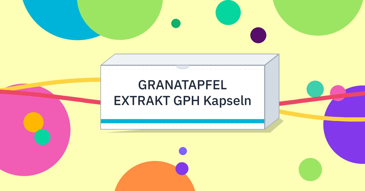 Symbolbild: Packung mit der Aufschrift GRANATAPFEL EXTRAKT GPH Kapseln (PZN 03171788) – Verfügbarkeit und Bezug in Apotheken in Frankfurt am Main
