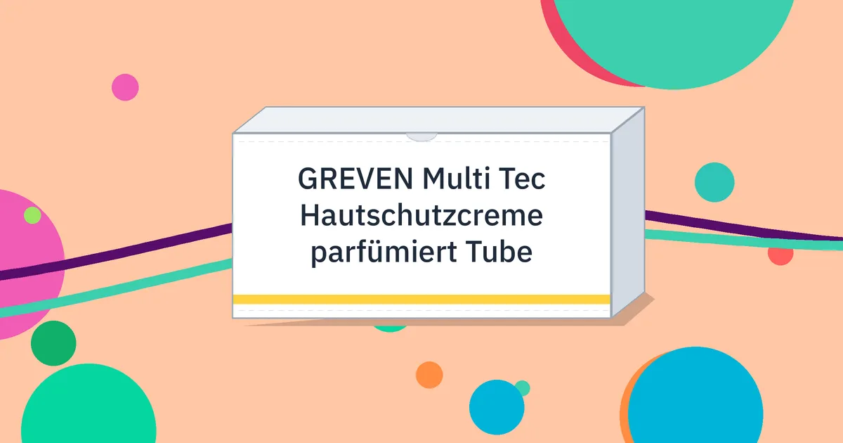 Symbolbild: Packung mit der Aufschrift GREVEN Multi Tec Hautschutzcreme parfümiert Tube (PZN 16225250) – Verfügbarkeit und Bezug in Apotheken in Frankfurt am Main
