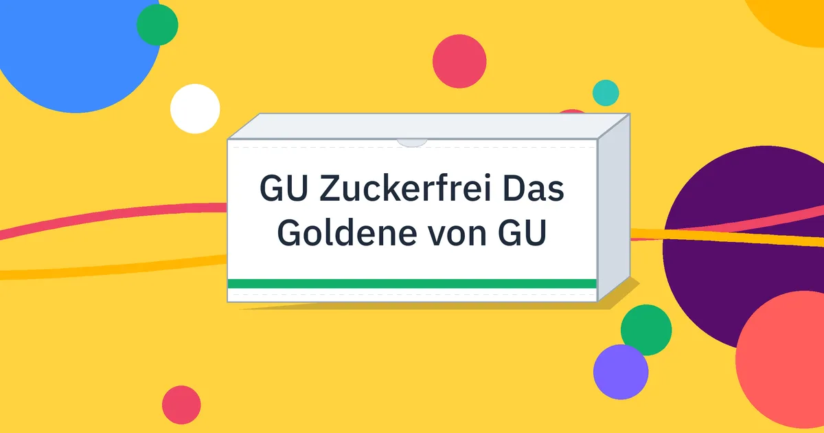 Symbolbild: Packung mit der Aufschrift GU Zuckerfrei Das Goldene von GU (PZN 18468910) – Verfügbarkeit und Bezug in Apotheken in Frankfurt am Main