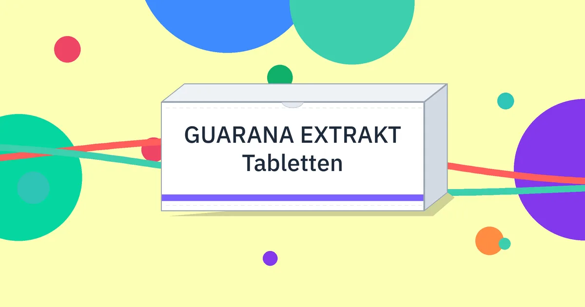 Symbolbild: Packung mit der Aufschrift GUARANA EXTRAKT Tabletten (PZN 16017942) – Verfügbarkeit und Bezug in Apotheken in Frankfurt am Main