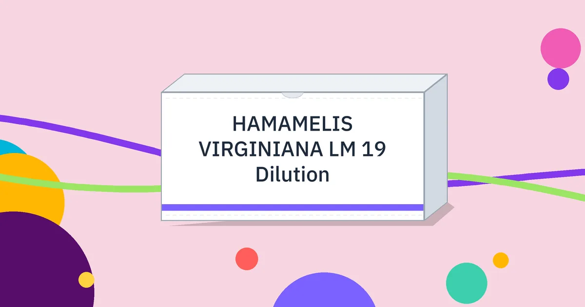 Symbolbild: Packung mit der Aufschrift HAMAMELIS VIRGINIANA LM 19 Dilution (PZN 12884470) – Verfügbarkeit und Bezug in Apotheken in Frankfurt am Main