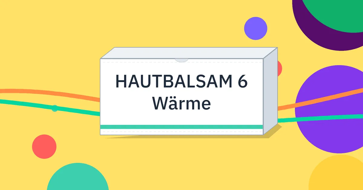 Symbolbild: Packung mit der Aufschrift HAUTBALSAM 6 Wärme (PZN 19393663) – Verfügbarkeit und Bezug in Apotheken in Frankfurt am Main