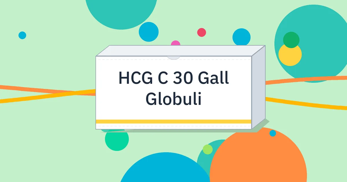 Symbolbild: Packung mit der Aufschrift HCG C 30 Gall Globuli (PZN 11531516) – Verfügbarkeit und Bezug in Apotheken in Frankfurt am Main