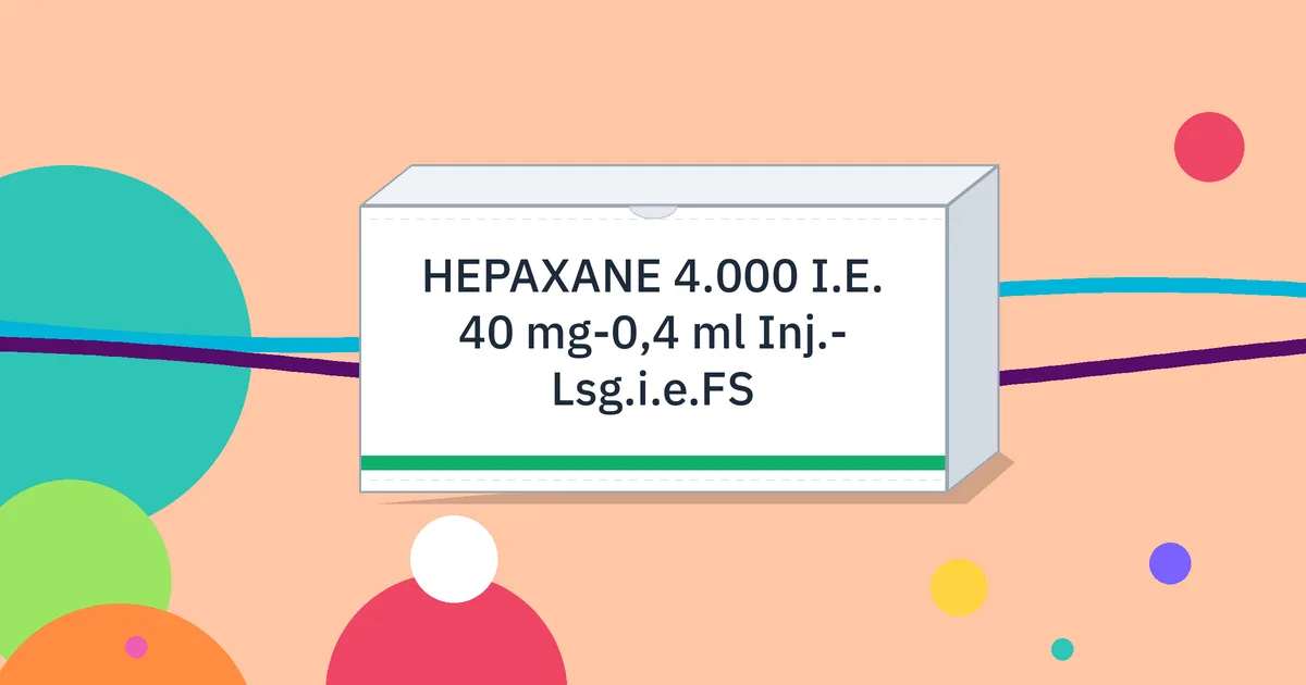 Symbolbild: Packung mit der Aufschrift HEPAXANE 4.000 I.E. 40 mg-0,4 ml Inj.-Lsg.i.e.FS (PZN 19875971) – Verfügbarkeit und Bezug in Apotheken in Frankfurt am Main
