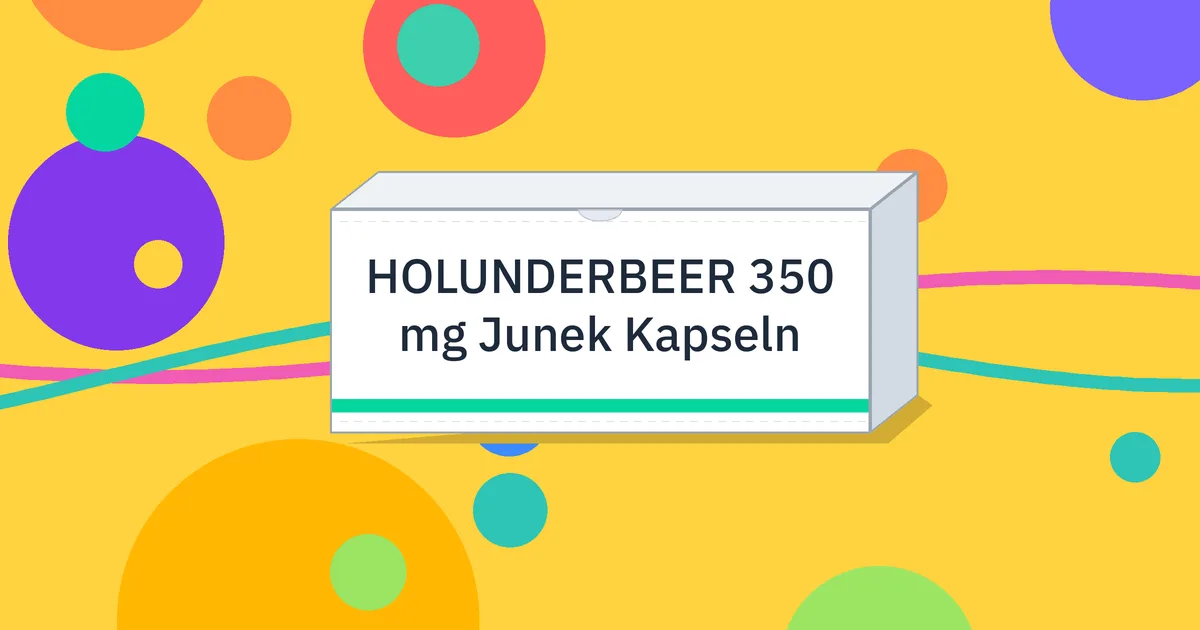 Symbolbild: Packung mit der Aufschrift HOLUNDERBEER 350 mg Junek Kapseln (PZN 10052386) – Verfügbarkeit und Bezug in Apotheken in Frankfurt am Main