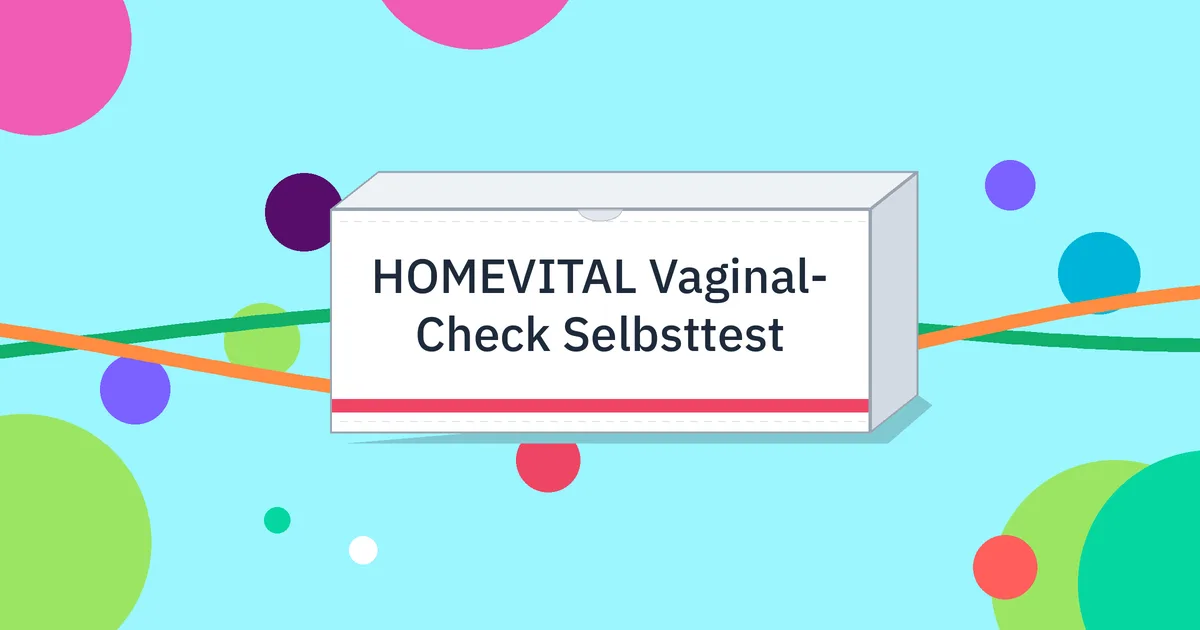 Symbolbild: Packung mit der Aufschrift HOMEVITAL Vaginal-Check Selbsttest (PZN 19298781) – Verfügbarkeit und Bezug in Apotheken in Frankfurt am Main