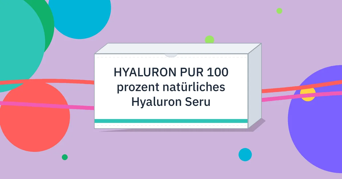 Symbolbild: Packung mit der Aufschrift HYALURON PUR 100 prozent natürliches Hyaluron Seru (PZN 14052294) – Verfügbarkeit und Bezug in Apotheken in Frankfurt am Main