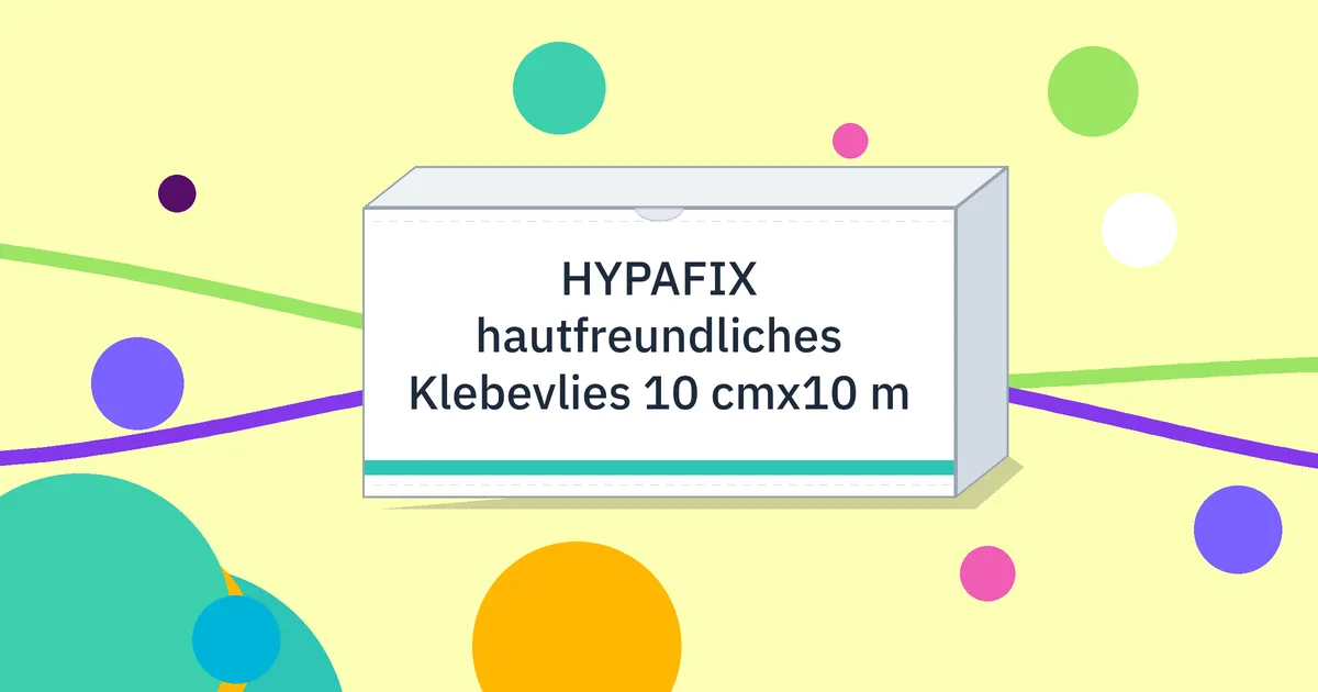 Symbolbild: Packung mit der Aufschrift HYPAFIX hautfreundliches Klebevlies 10 cmx10 m (PZN 20167794) – Verfügbarkeit und Bezug in Apotheken in Frankfurt am Main