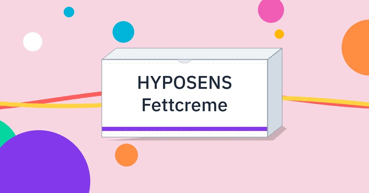 Symbolbild: Packung mit der Aufschrift HYPOSENS Fettcreme (PZN 04749373) – Verfügbarkeit und Bezug in Apotheken in Frankfurt am Main