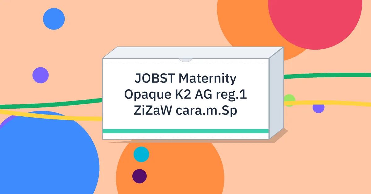 Symbolbild: Packung mit der Aufschrift JOBST Maternity Opaque K2 AG reg.1 ZiZaW cara.m.Sp (PZN 15851270) – Verfügbarkeit und Bezug in Apotheken in Frankfurt am Main