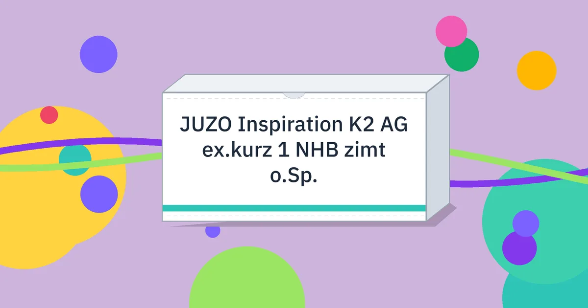 Symbolbild: Packung mit der Aufschrift JUZO Inspiration K2 AG ex.kurz 1 NHB zimt o.Sp. (PZN 14923955) – Verfügbarkeit und Bezug in Apotheken in Frankfurt am Main