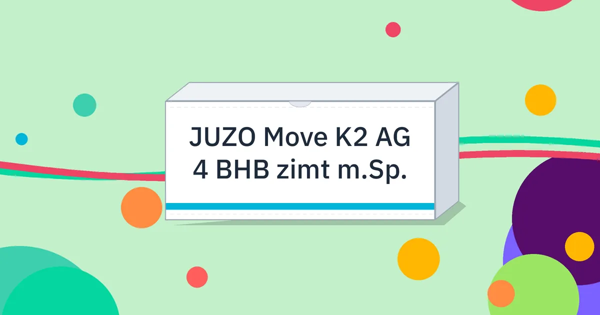 Symbolbild: Packung mit der Aufschrift JUZO Move K2 AG 4 BHB zimt m.Sp. (PZN 18524212) – Verfügbarkeit und Bezug in Apotheken in Frankfurt am Main