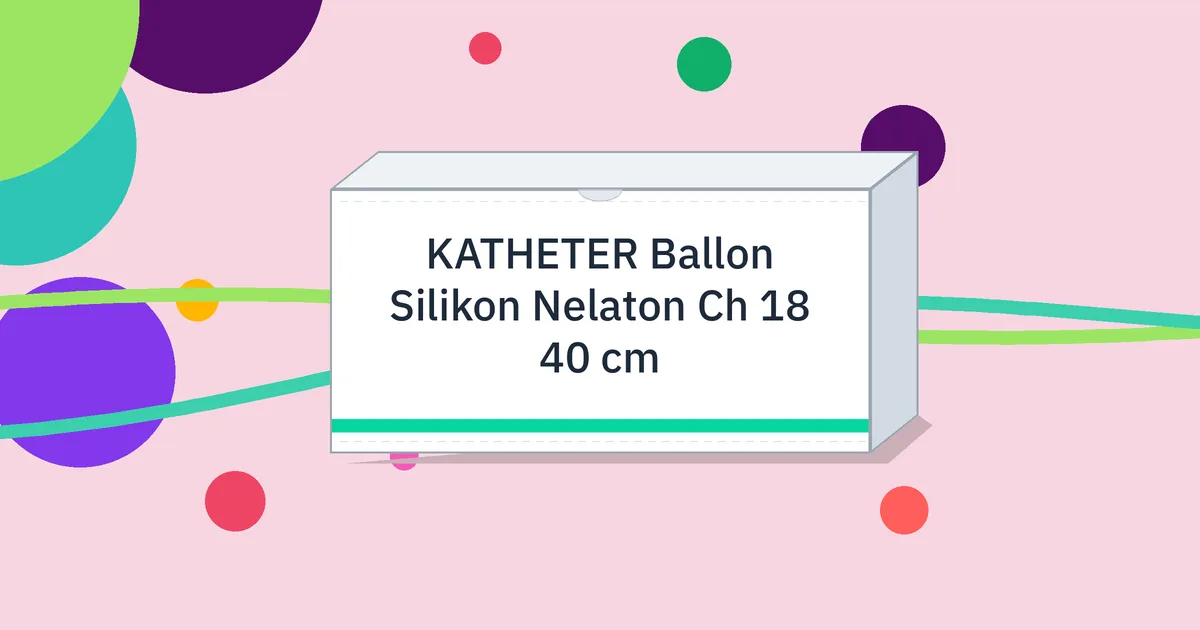 Symbolbild: Packung mit der Aufschrift KATHETER Ballon Silikon Nelaton Ch 18 40 cm (PZN 01085613) – Verfügbarkeit und Bezug in Apotheken in Frankfurt am Main