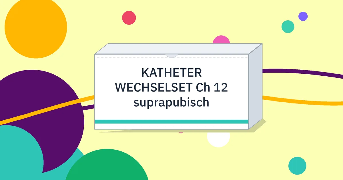 Symbolbild: Packung mit der Aufschrift KATHETER WECHSELSET Ch 12 suprapubisch (PZN 01462808) – Verfügbarkeit und Bezug in Apotheken in Frankfurt am Main