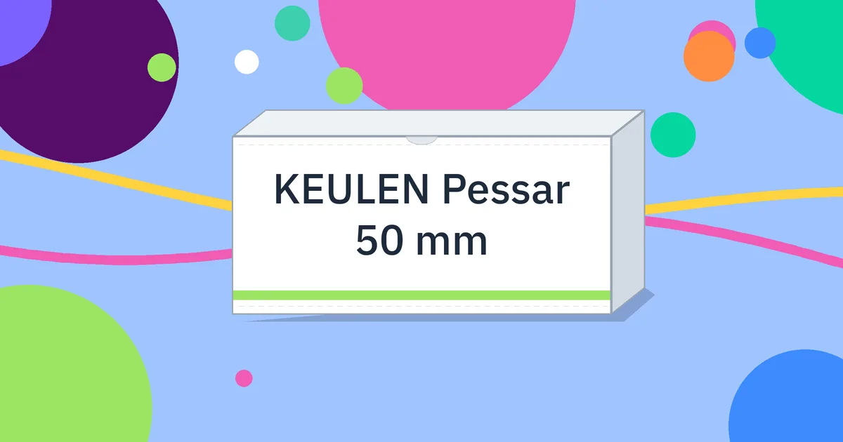 Symbolbild: Packung mit der Aufschrift KEULEN Pessar 50 mm (PZN 07275585) – Verfügbarkeit und Bezug in Apotheken in Frankfurt am Main