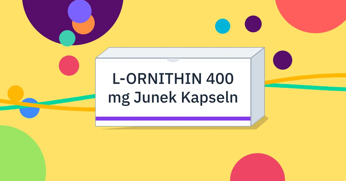 Symbolbild: Packung mit der Aufschrift L-ORNITHIN 400 mg Junek Kapseln (PZN 00135007) – Verfügbarkeit und Bezug in Apotheken in Frankfurt am Main