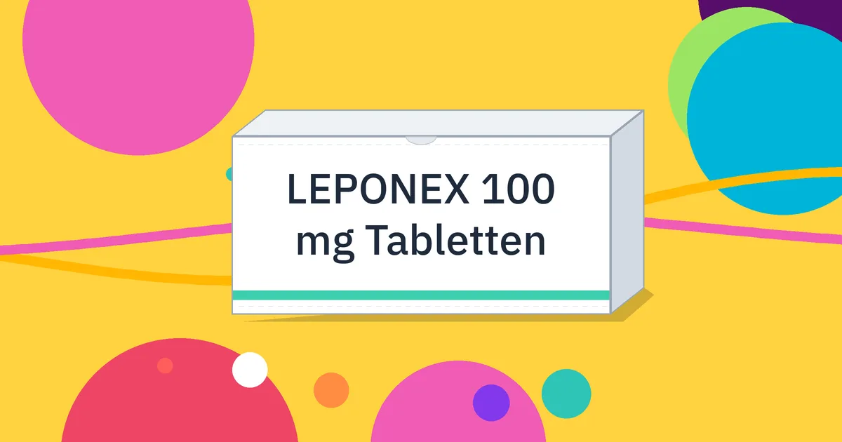 Symbolbild: Packung mit der Aufschrift LEPONEX 100 mg Tabletten (PZN 00071419) – Verfügbarkeit und Bezug in Apotheken in Frankfurt am Main