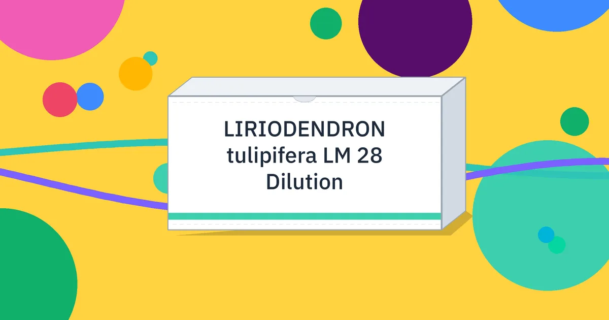 Symbolbild: Packung mit der Aufschrift LIRIODENDRON tulipifera LM 28 Dilution (PZN 13531242) – Verfügbarkeit und Bezug in Apotheken in Frankfurt am Main