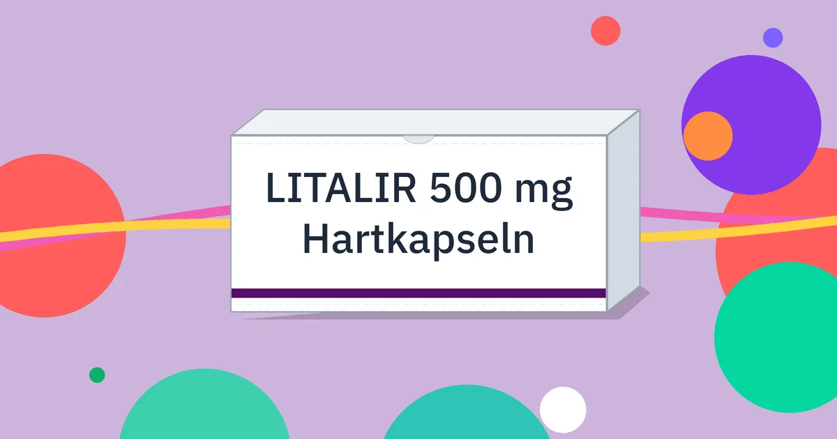 Symbolbild: Packung mit der Aufschrift LITALIR 500 mg Hartkapseln (PZN 11877976) – Verfügbarkeit und Bezug in Apotheken in Frankfurt am Main