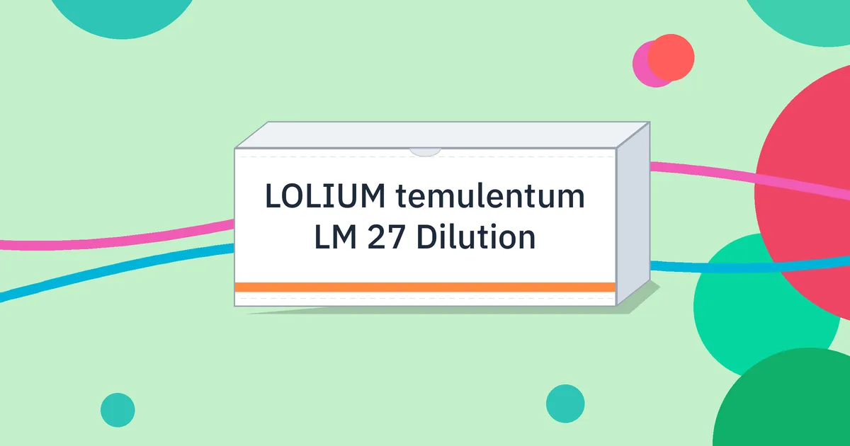Symbolbild: Packung mit der Aufschrift LOLIUM temulentum LM 27 Dilution (PZN 13535429) – Verfügbarkeit und Bezug in Apotheken in Frankfurt am Main
