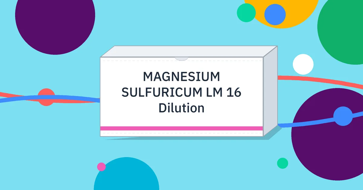 Symbolbild: Packung mit der Aufschrift MAGNESIUM SULFURICUM LM 16 Dilution (PZN 12940122) – Verfügbarkeit und Bezug in Apotheken in Frankfurt am Main
