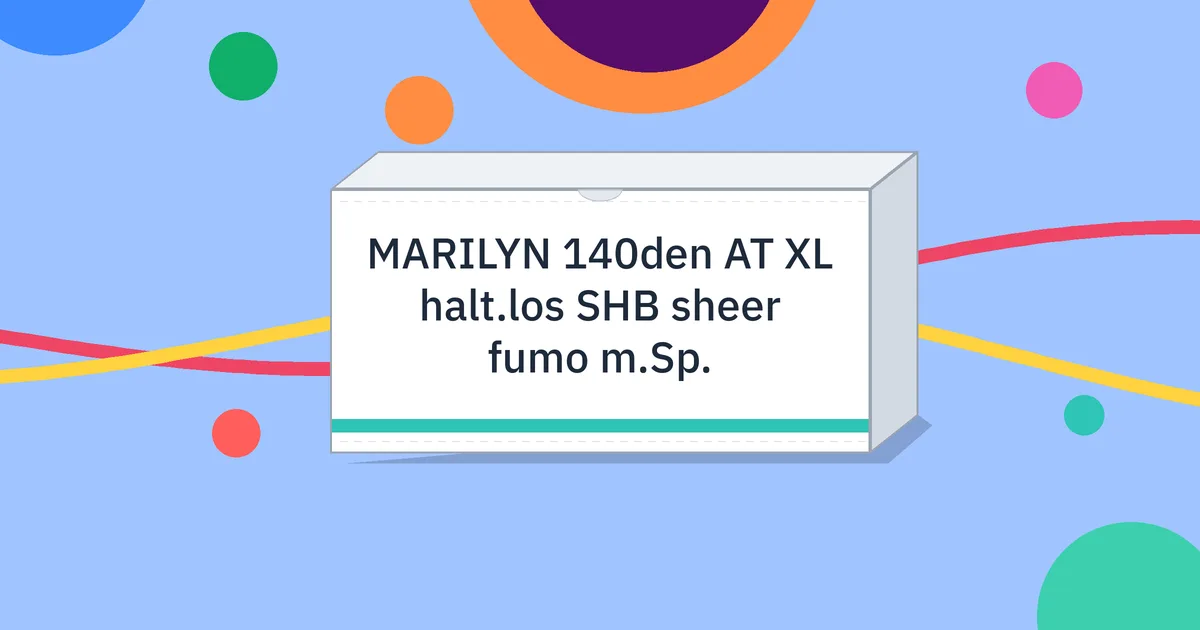 Symbolbild: Packung mit der Aufschrift MARILYN 140den AT XL halt.los SHB sheer fumo m.Sp. (PZN 16186691) – Verfügbarkeit und Bezug in Apotheken in Frankfurt am Main