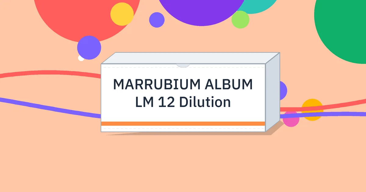 Symbolbild: Packung mit der Aufschrift MARRUBIUM ALBUM LM 12 Dilution (PZN 13601882) – Verfügbarkeit und Bezug in Apotheken in Frankfurt am Main
