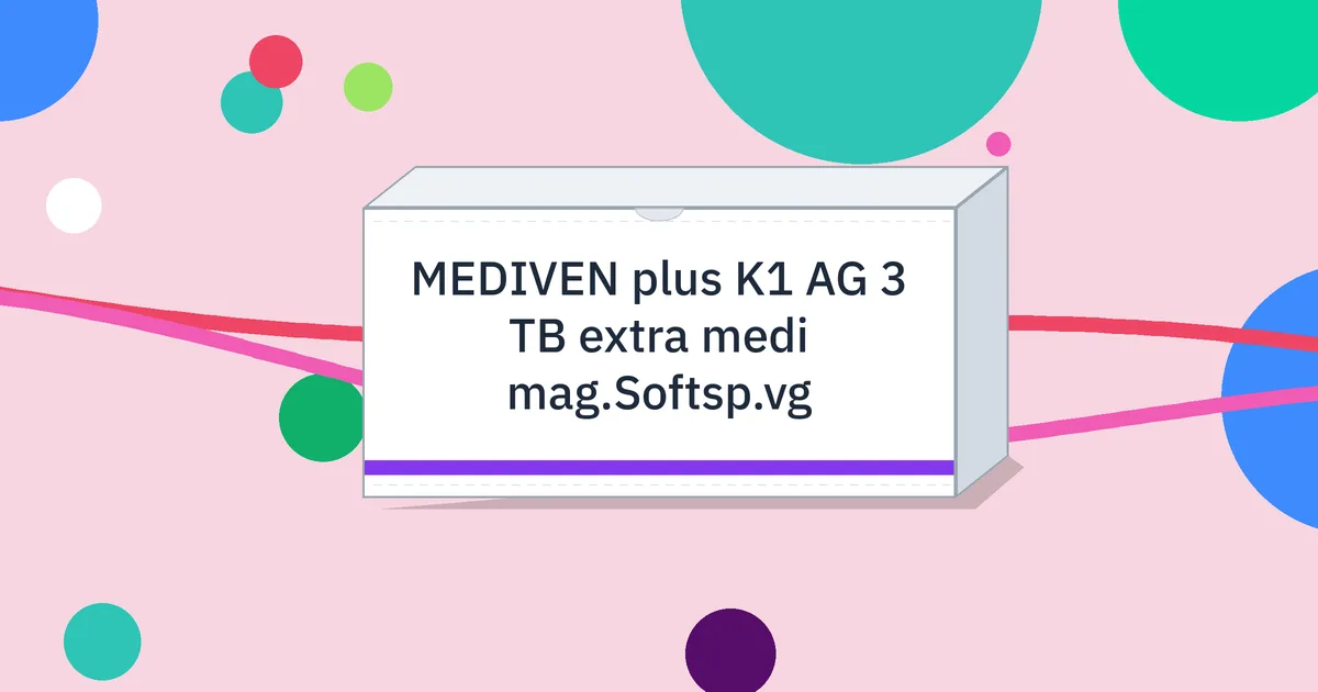Symbolbild: Packung mit der Aufschrift MEDIVEN plus K1 AG 3 TB extra medi mag.Softsp.vg (PZN 15063012) – Verfügbarkeit und Bezug in Apotheken in Frankfurt am Main
