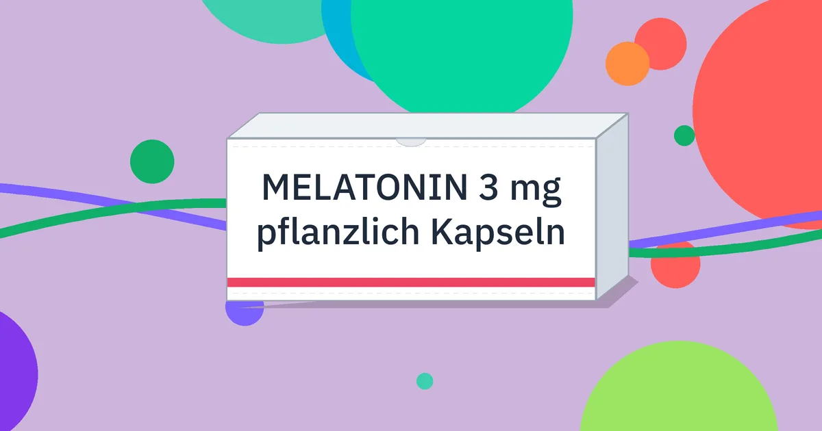 Symbolbild: Packung mit der Aufschrift MELATONIN 3 mg pflanzlich Kapseln (PZN 19203680) – Verfügbarkeit und Bezug in Apotheken in Frankfurt am Main